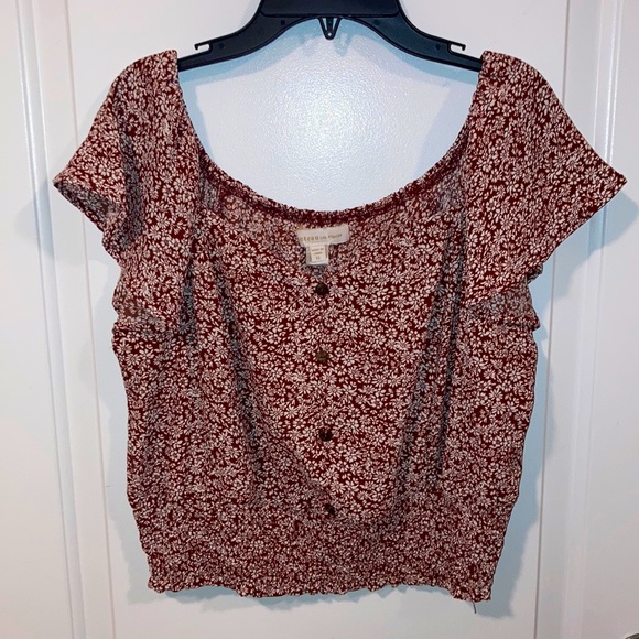 Monteau | Tops | Monteau Floral Smocked Top | Poshmark